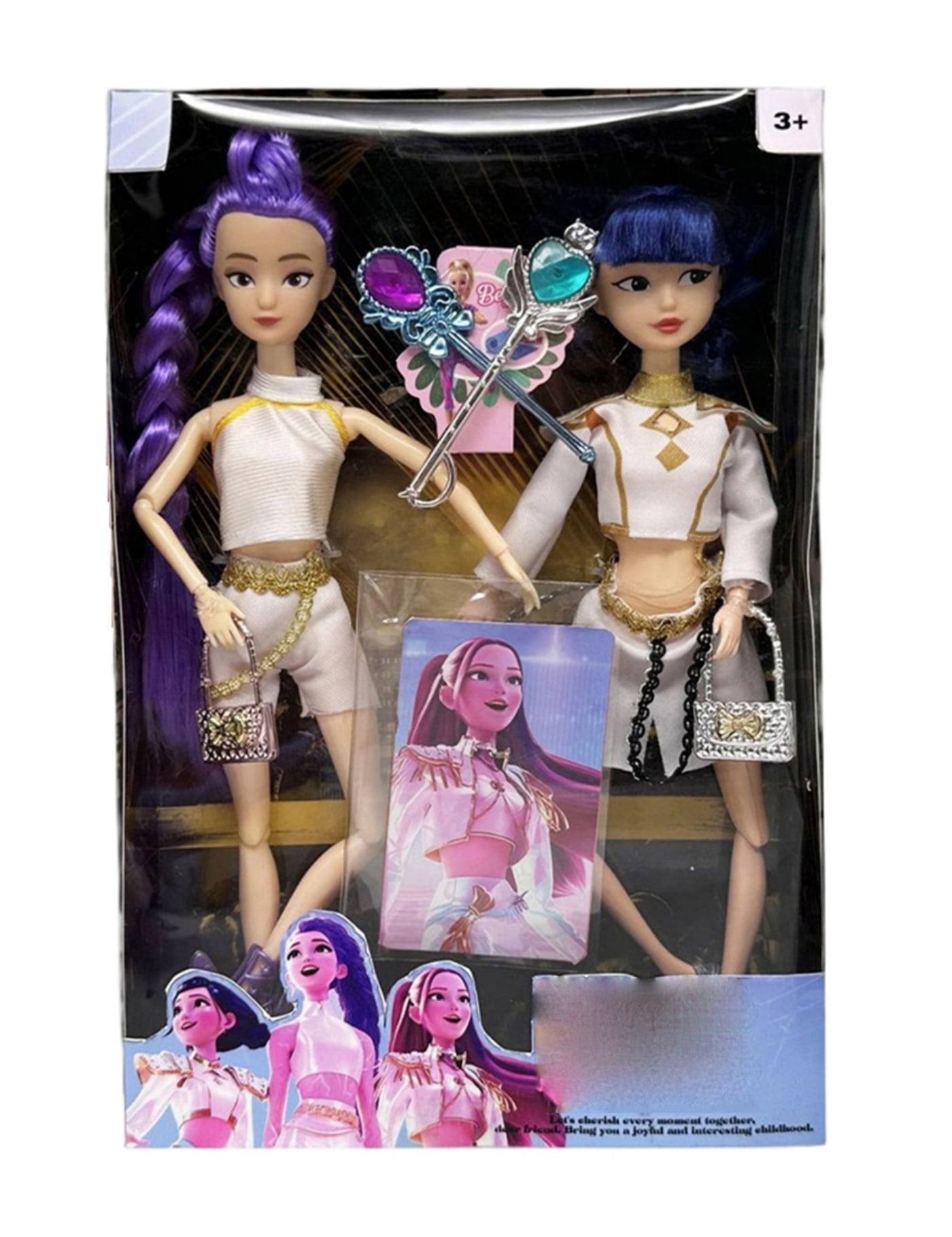 3PCS K-POP Action Figures with Music and Lights - 12.6'' Kp+Op Dem+on ...