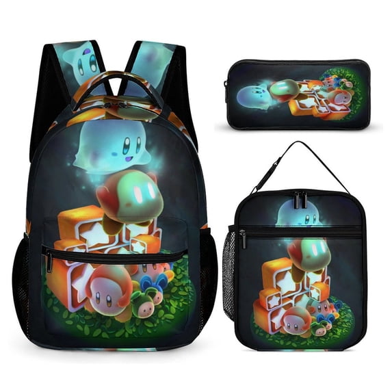 3PCS Kir-,by0 Backpac Set Durable Backpac with Lunch Bag Pencil Bag ...