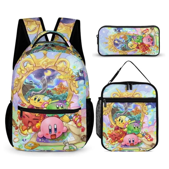 3PCS Kir-,by0 Backpac Set Durable Backpac with Lunch Bag Pencil Bag ...