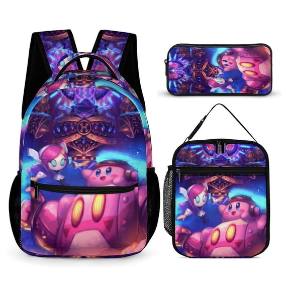 3PCS Kir-,by0 Backpac Set Durable Backpac with Lunch Bag Pencil Bag ...