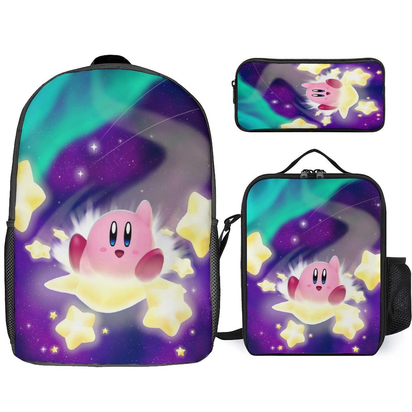 3PCS Kir-,by0 Backpack Set Large Capacity Bookpacks With Lunch Box ...