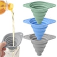 3PCS Kitchen Funnel Set – Food-Grade Silicone Collapsible Funnels ...