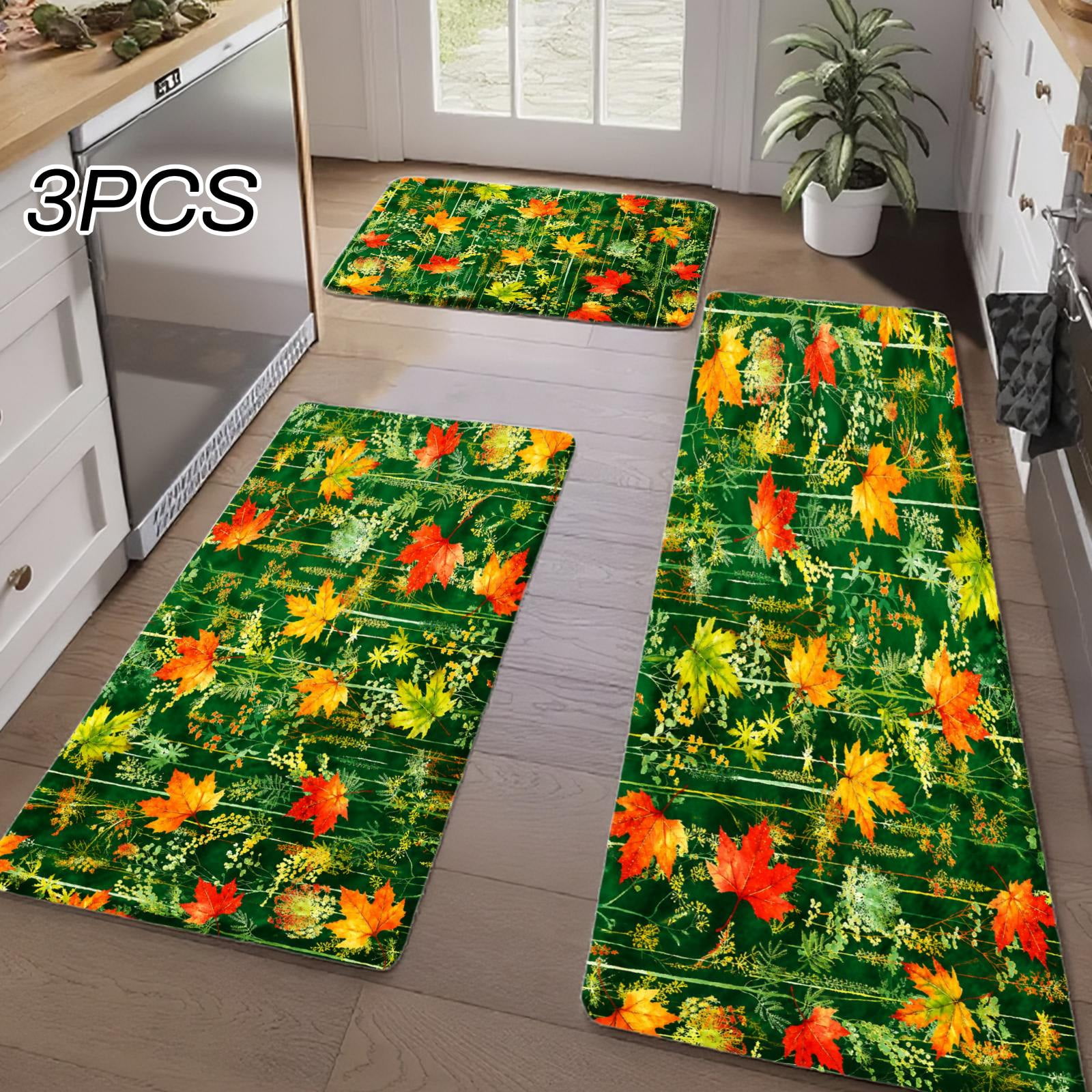 3PCS Kitchen Rugs, Welcome Door Mat set, Home Decoration for Front Door ...