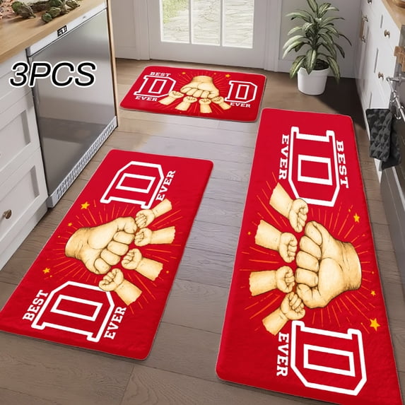 3PCS Kitchen Rugs, Welcome Door Mat set, Home Decoration for Front Door ...