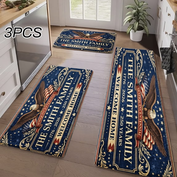 3PCS Kitchen Rugs, Welcome Door Mat set, Home Decoration for Front Door ...