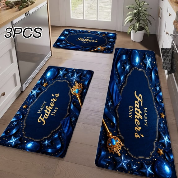 3PCS Kitchen Rugs, Welcome Door Mat set, Home Decoration for Front Door ...