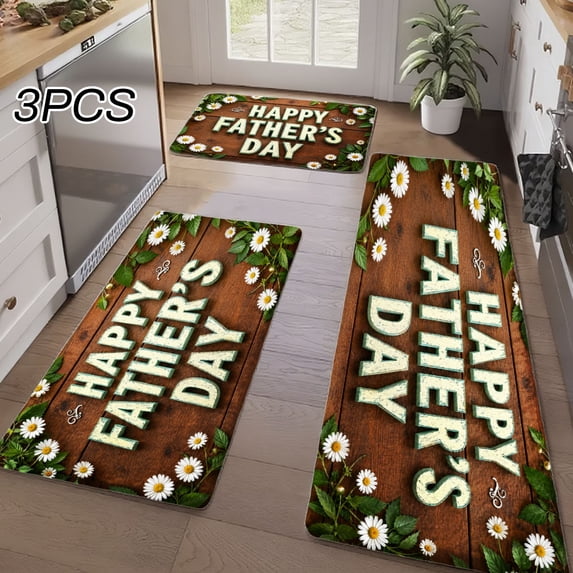 3PCS Kitchen Rugs, Welcome Door Mat set, Home Decoration for Front Door ...