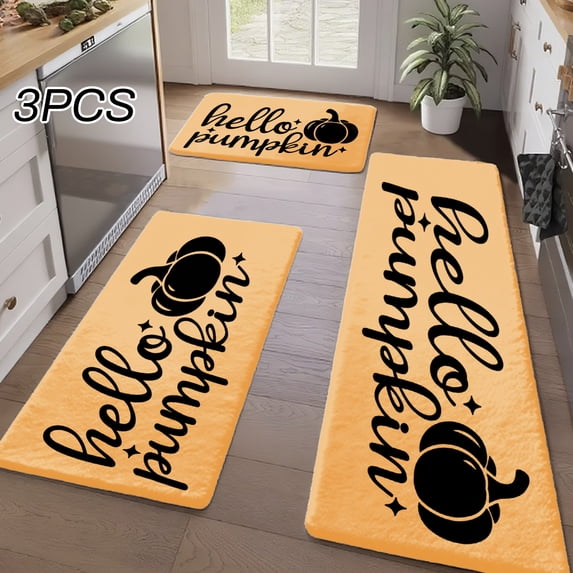 3PCS Kitchen Rugs, Welcome Door Mat set, Home Decoration for Front Door ...
