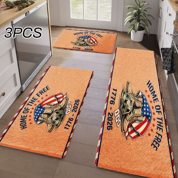 3PCS Kitchen Rugs, Welcome Door Mat set, Home Decoration for Front Door ...