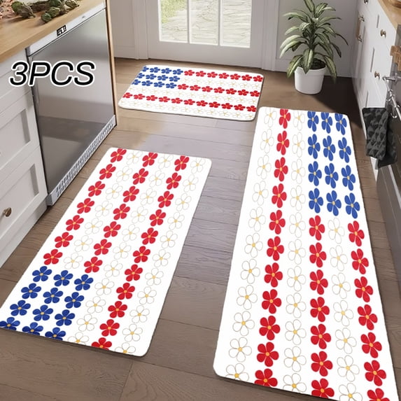 3PCS Kitchen Rugs, Welcome Door Mat set, Home Decoration for Front Door ...
