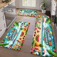 3PCS Kitchen Rugs, Welcome Door Mat set, Home Decoration for Front Door ...