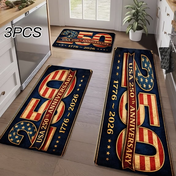 3PCS Kitchen Rugs, Welcome Door Mat set, Home Decoration for Front Door ...