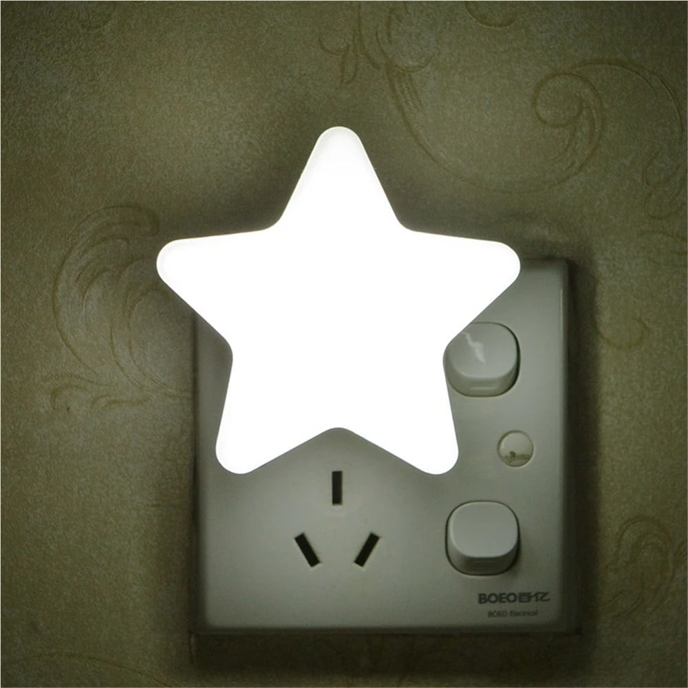 3PCS LED Stars Night Lights US Plug Night Lamp Light Home Decoration ...