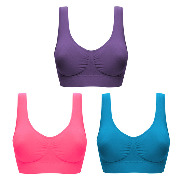 3PCS/LOT Genie Bra with Pads Seamless Push Up Bra Plus Size with Pad ...