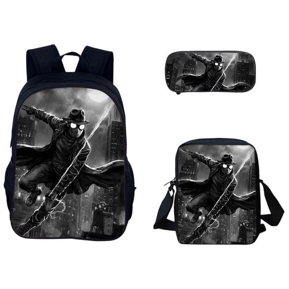 3PCS Large Capacity Cool School Backpack – Fun Films Character Bookbag ...