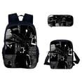 3PCS Large Capacity Cool School Backpack – Fun Films Character Bookbag ...