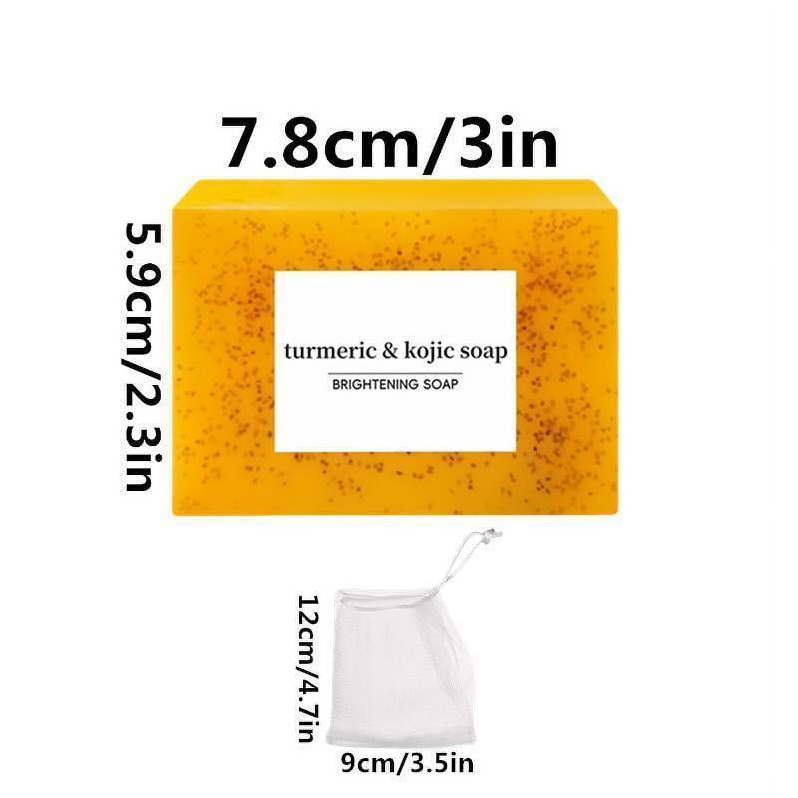 3PCS Lemon Turmeric KojicAcid Soap, Turmeric & Kojic Acid Brightening ...
