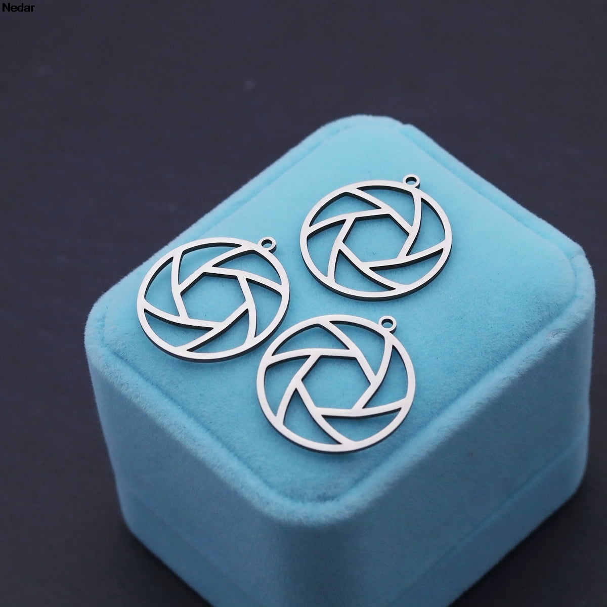 3PCS/Lot Camera Iris Diaphragm Lens Pendant DIY Stainless Steel ...