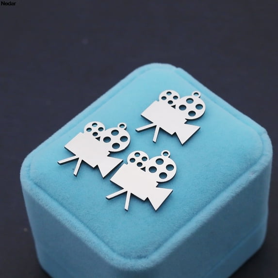 3PCS/Lot Movie Projector Player Shape Charms Souvenir Gift Stainless ...