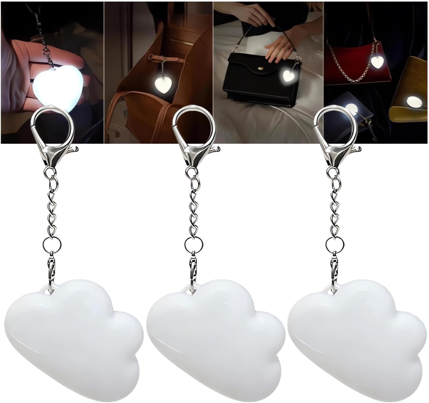 3PCS Love Wallet Tote Bag Touch Sensing Light,2026 New Purse Light ...