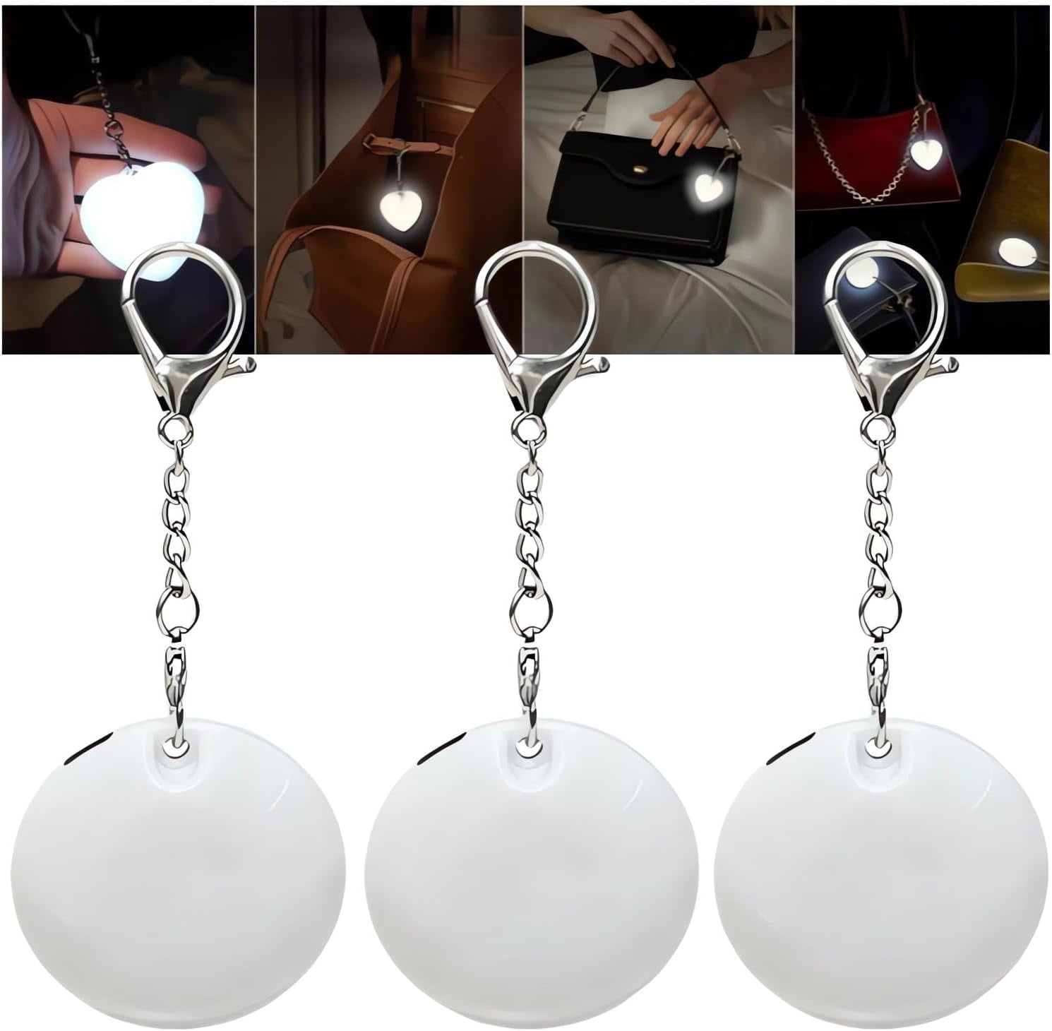 3PCS Love Wallet Tote Bag Touch Sensing Light, 2026 New Purse Light ...