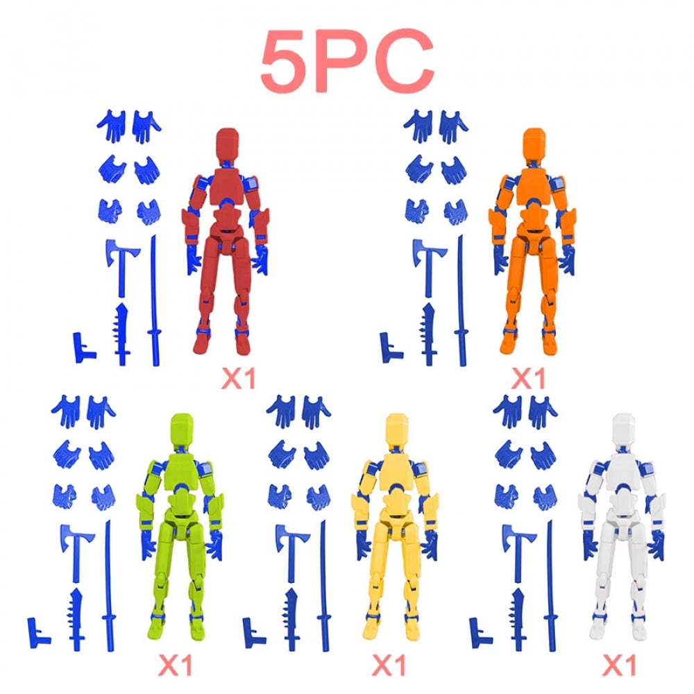 3PCS-Lucky Puppets 13 Doll,Multiple Styling Combinations Robot Model ...