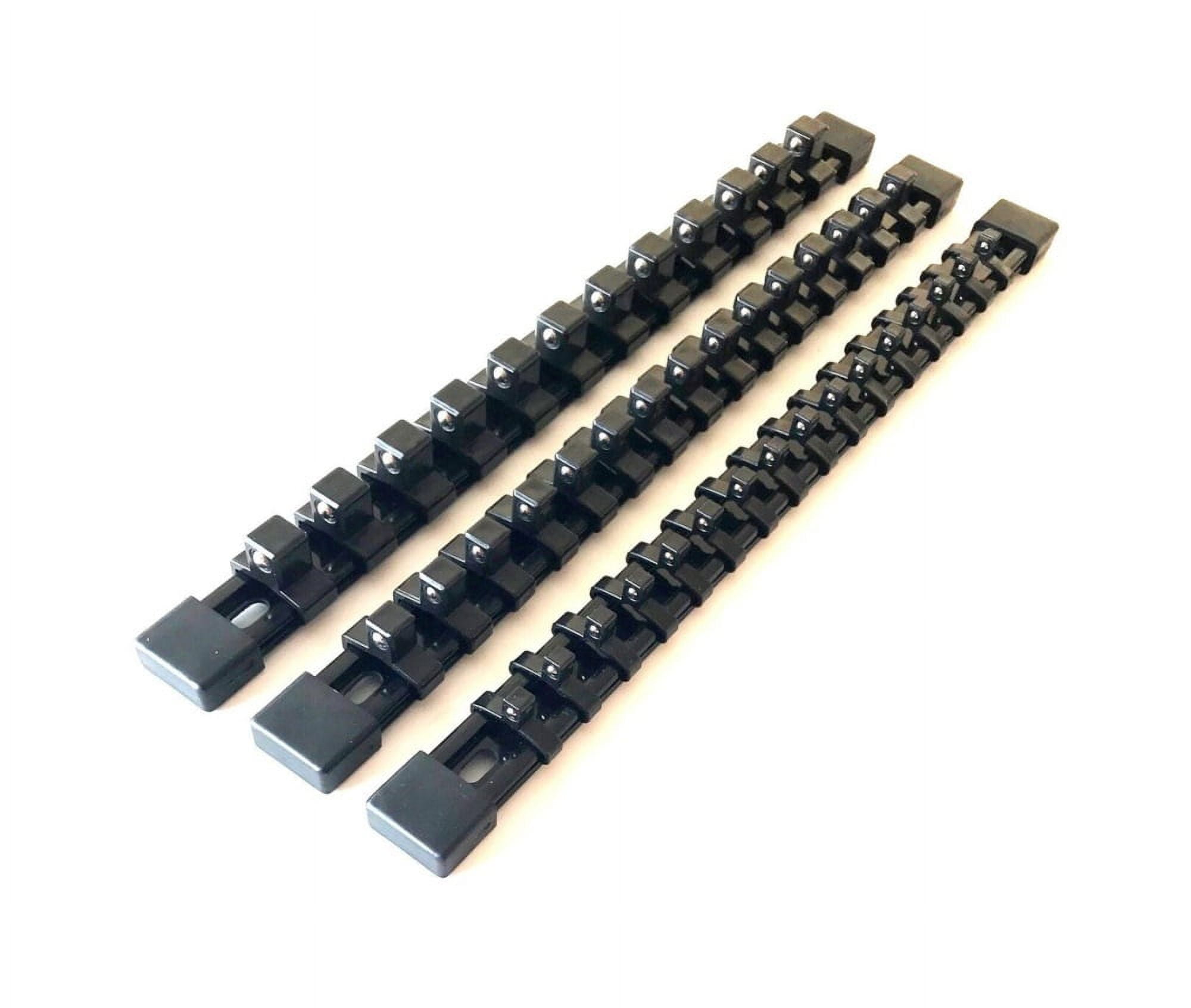 3PCS MOUNTABLE SOCKET RAIL HOLDER ORGANIZER BLACK - Walmart.com