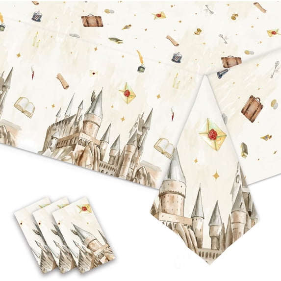 3PCS Magical Tablecloth,Disposable Wizard School Plastic Table Cover ...