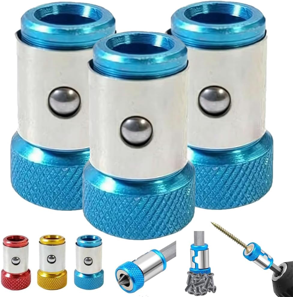 3PCS Magnetic Screw Ring,2027 New Screwdriver Head Magnetic Ring,1/4 ...