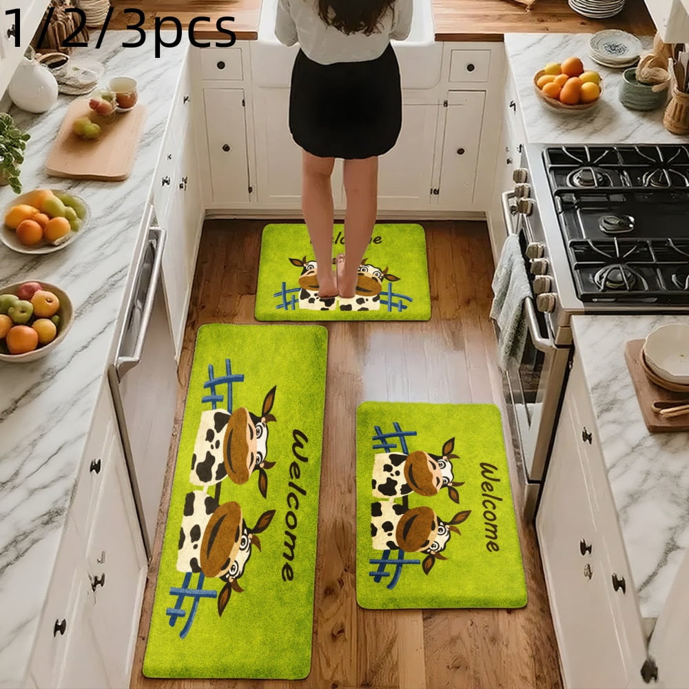 3PCS Mat Set, Welcome Door Rug, Home Decoration for Front Door, Kitchen ...