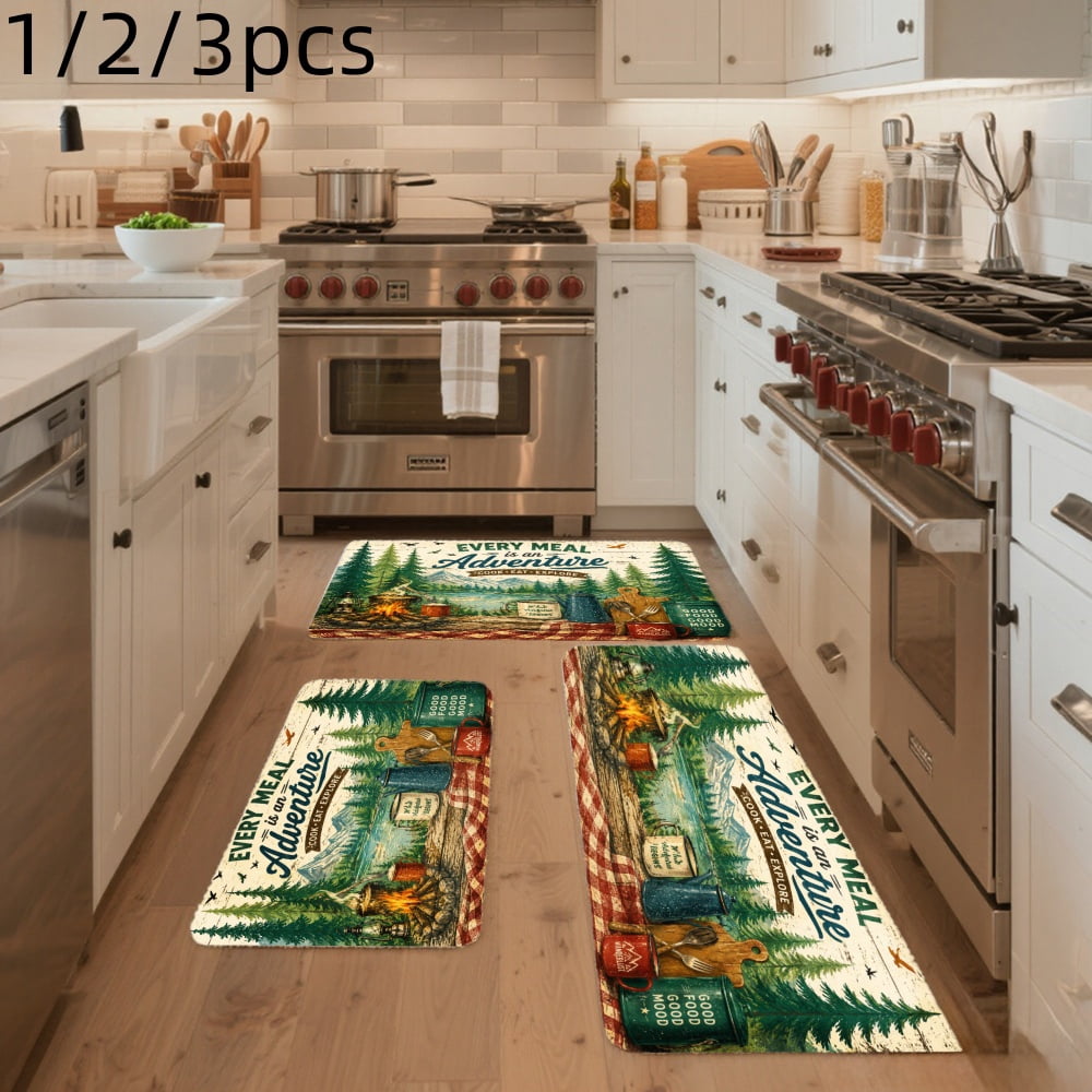 3PCS Mat Set, Welcome Door Rug, Home Decoration for Front Door, Kitchen ...