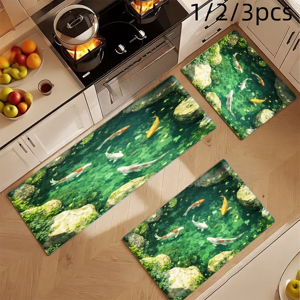 3PCS Mat Set, Welcome Door Rug, Home Decoration for Front Door, Kitchen ...