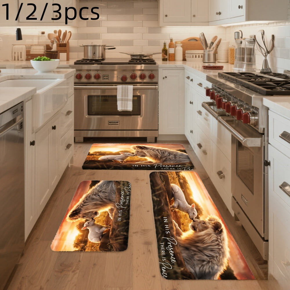 3PCS Mat Set, Welcome Door Rug, Home Decoration for Front Door, Kitchen ...