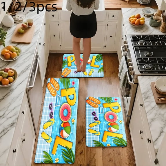 3PCS Mat Set, Welcome Door Rug, Home Decoration for Front Door, Kitchen ...