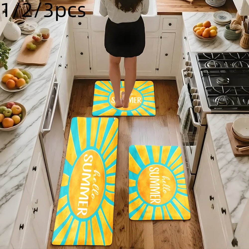 3PCS Mat Set, Welcome Door Rug, Home Decoration for Front Door, Kitchen ...