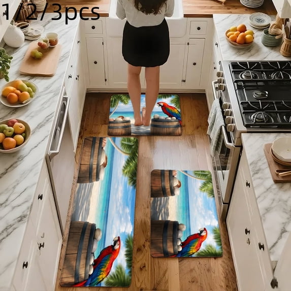 3PCS Mat Set, Welcome Door Rug, Home Decoration for Front Door, Kitchen ...