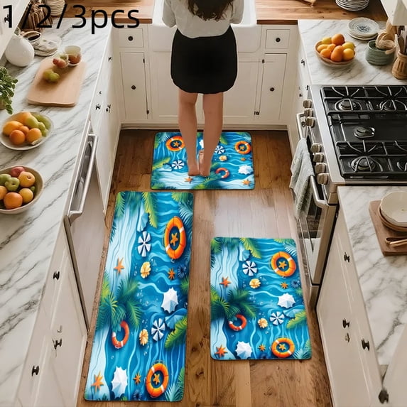 3PCS Mat Set, Welcome Door Rug, Home Decoration for Front Door, Kitchen ...