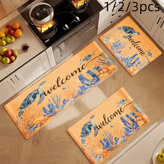 3PCS Mat Set, Welcome Door Rug, Home Decoration for Front Door, Kitchen ...