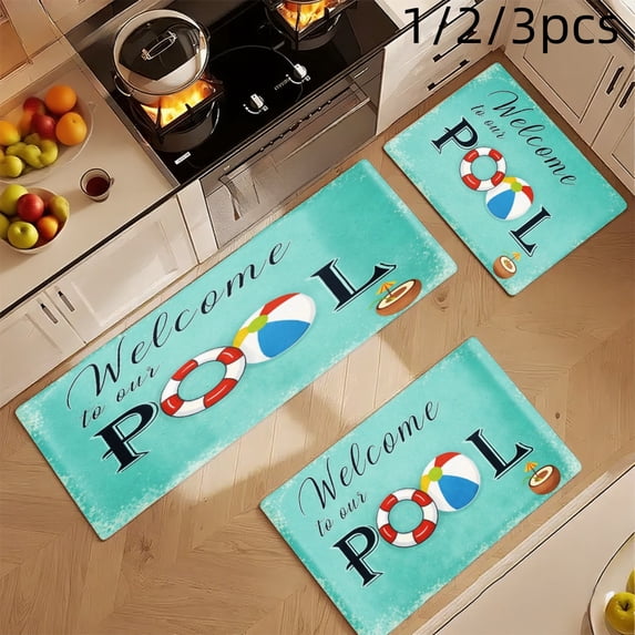 3PCS Mat Set, Welcome Door Rug, Home Decoration for Front Door, Kitchen ...