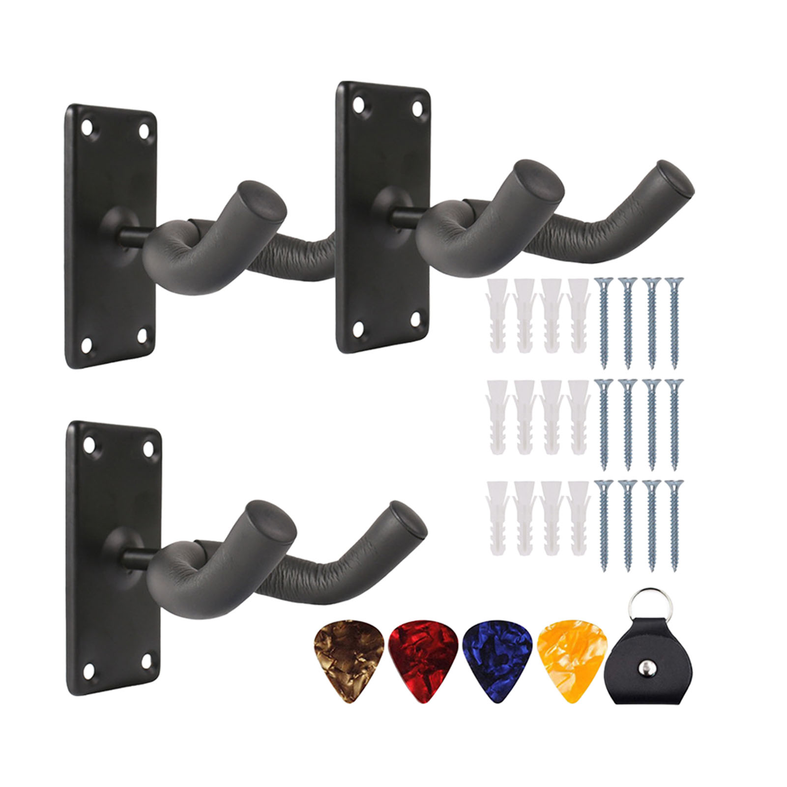 3PCS Metal Wall Mount Hook Musical Instrument Hanging Stand for ...