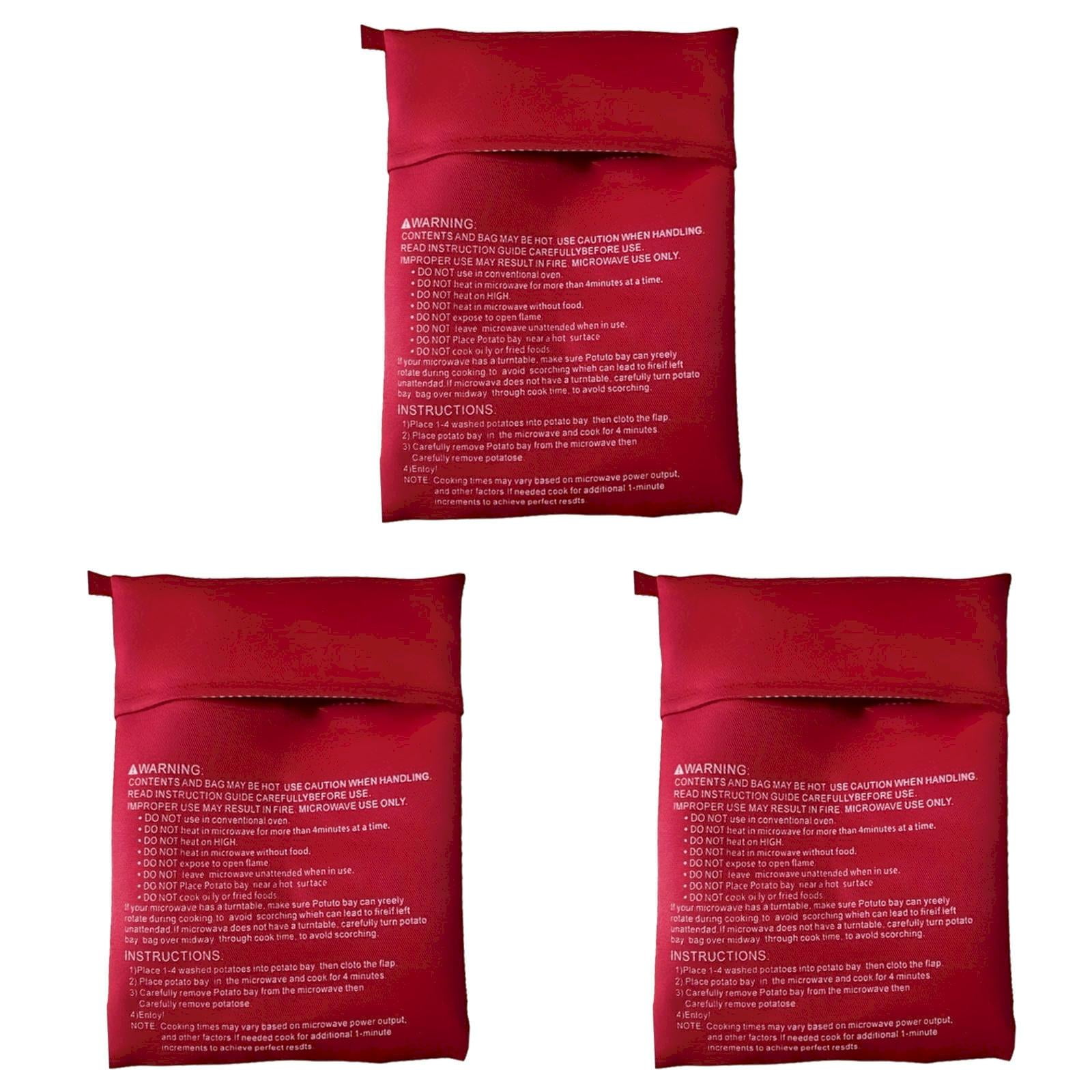 3PCS Microwave Potato Bag,Baked Potato Microwave Baking Bag,Reusable ...