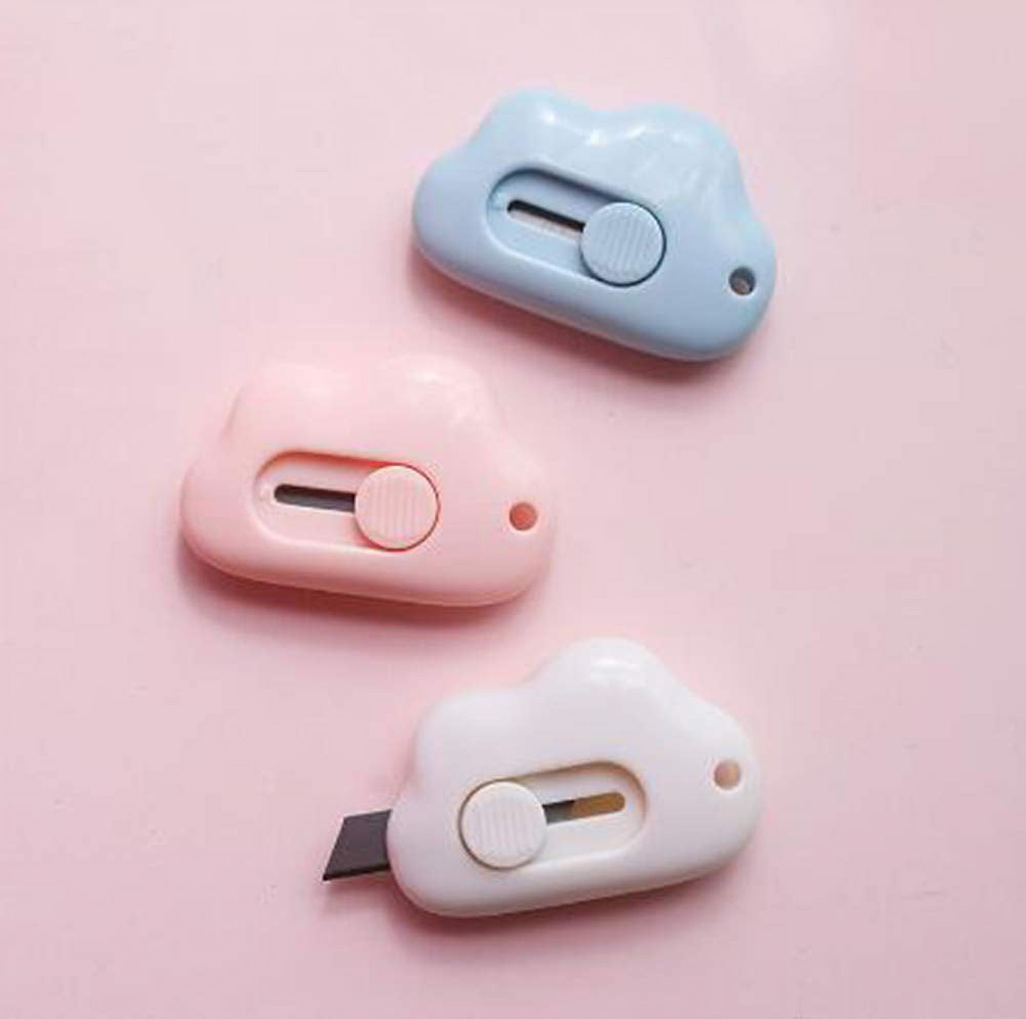 3PCS Mini Cloud Portable Box Cutter Cute Paper Cutting Blade Office ...