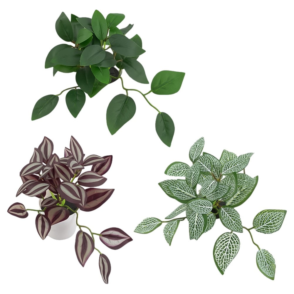 3PCS Mini Simulated Plant Pots Home Office Desktop Green Plant ...
