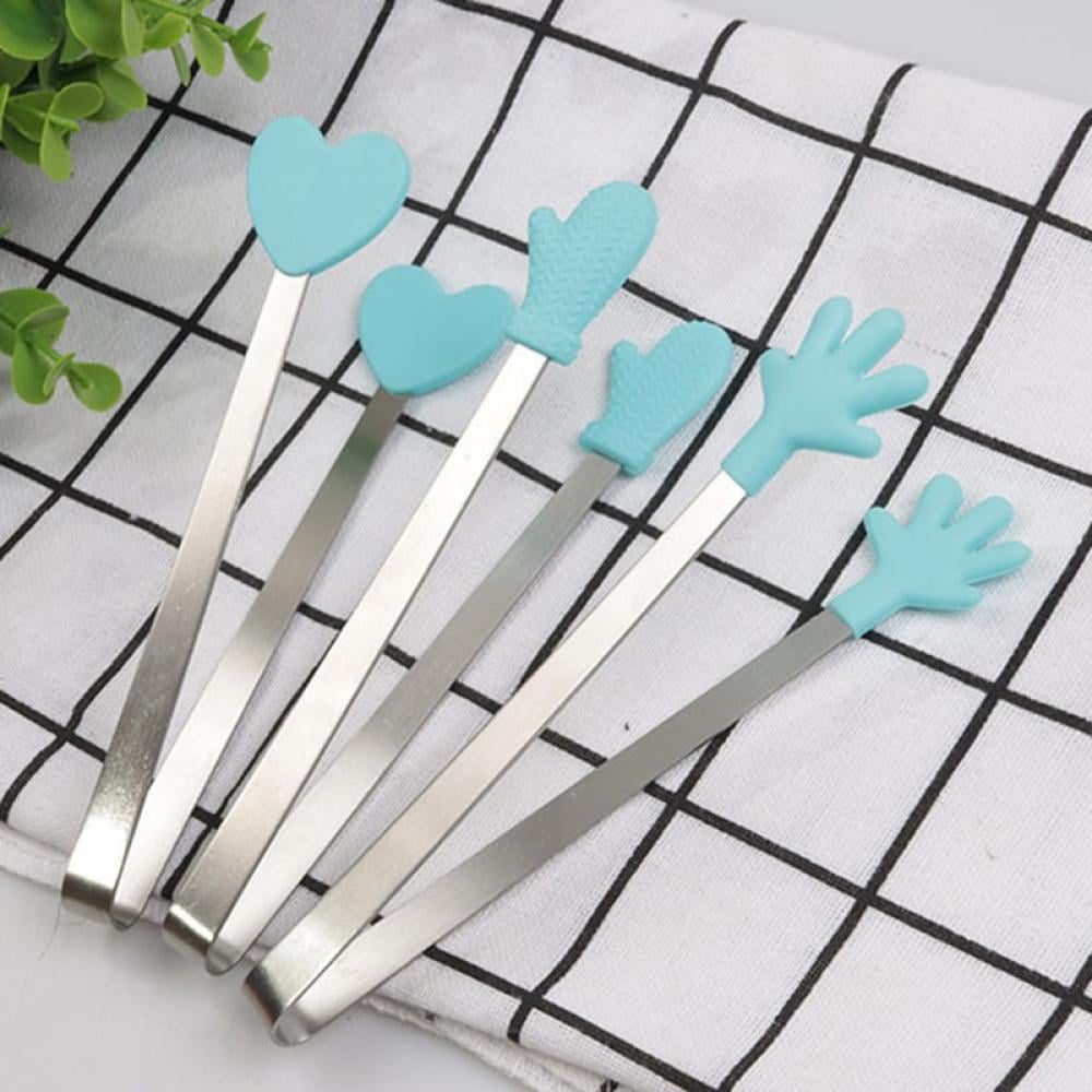 3PCS Mini Tong, Hand Shape Silicone Food Tongs, 5Inch Kid Tongs for ...