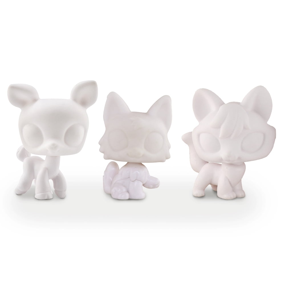 3PCS Minilpsshop White Base,Custom White Mold Blank Base Deer Wolfcat ...