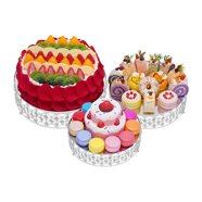 Efavormart 18 inch Gold Round Embossed Metal Cake Plateau Stand Riser ...