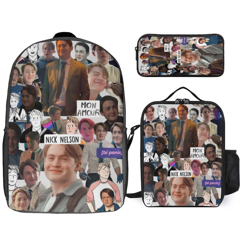 3PCS Multi-functional Backpack Set, Nick Nelson Kit Connor Laptop Bag ...