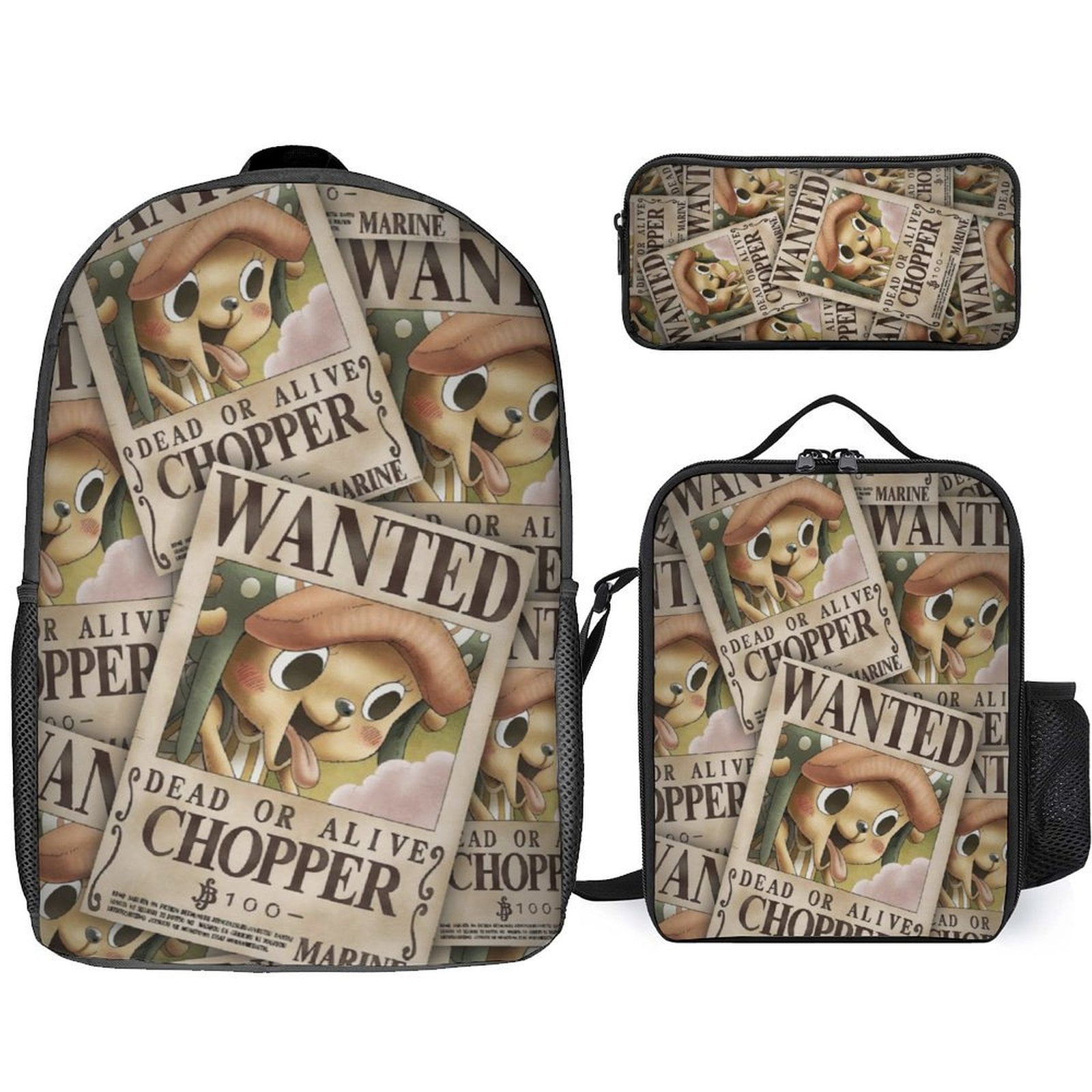 3PCS Multi-functional Backpack Set, One Piece Chopper Laptop Bag Travel ...