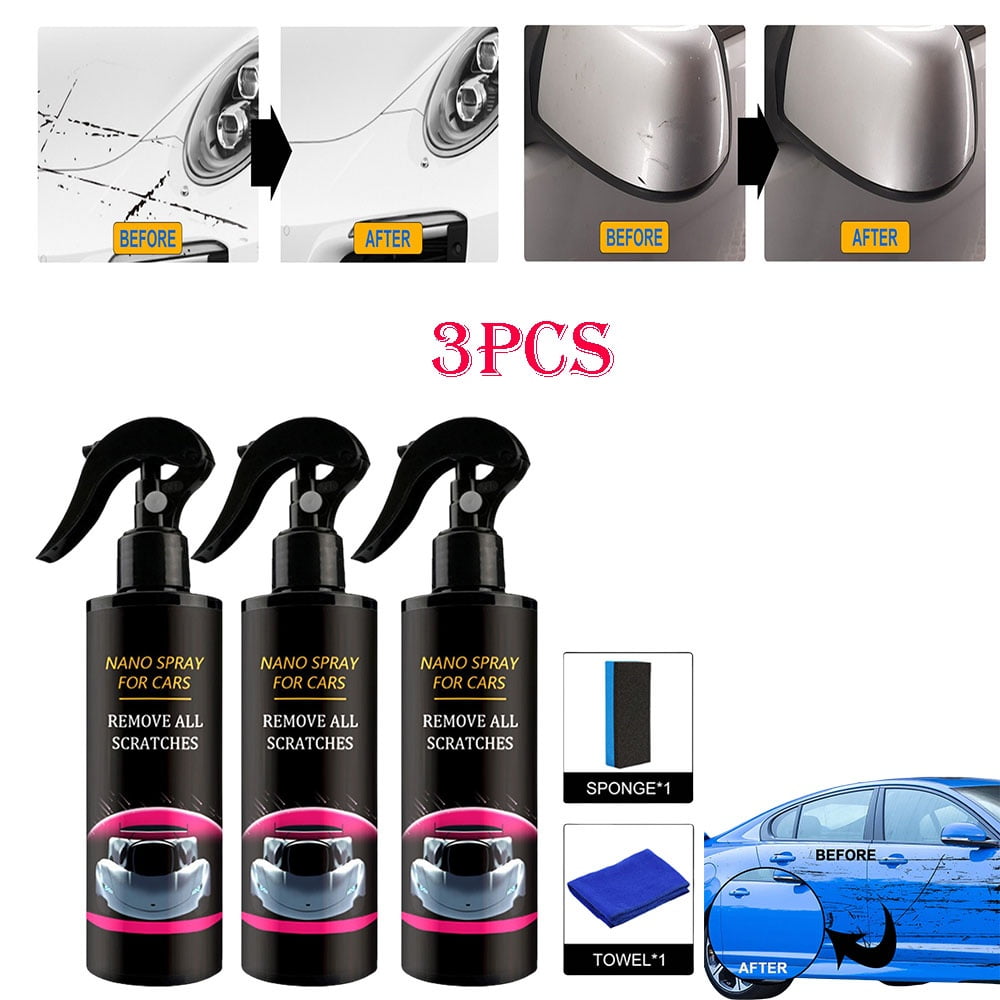 3PCS Nuracoat Nano Car Spray, Nuracoat Car Scratch Repair Spray Instant ...