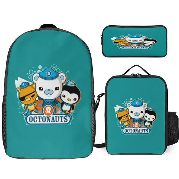 3PCS Octo-Naut Backpack Set Large Capacity Bookpacks With Lunch Box ...